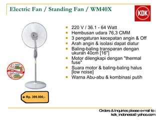 Katalog Kipas Angin KDK | PPT