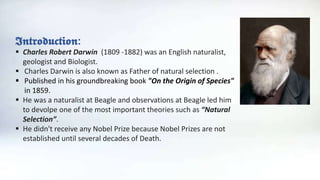 Charles Drwin and his Theory Of Evolution | PPT
