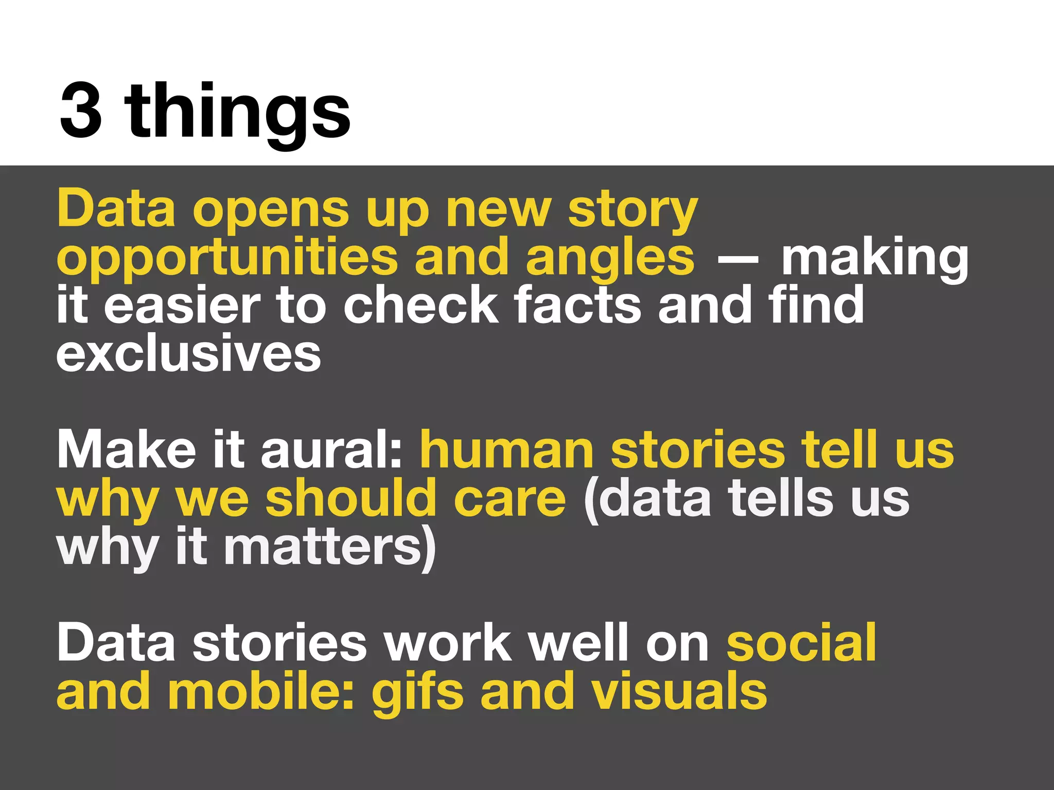 Data journalism on the air: 3 tips | PPT