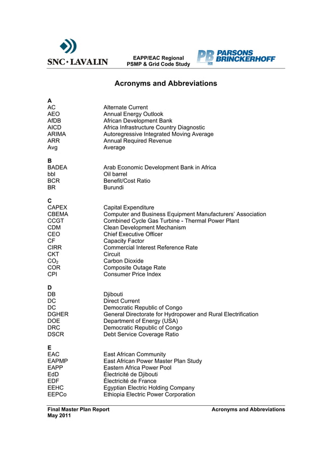 EASTERN AFRICA POWER POOL (EAPP) AND EAST AFRICAN COMMUNITY (EAC) | PDF
