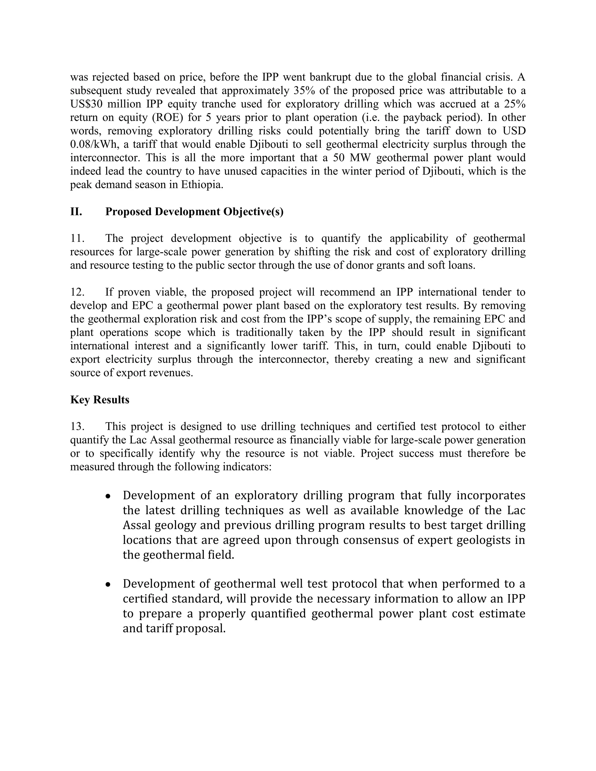 Djibouti geothermal proposal 2012 drilling | DOCX