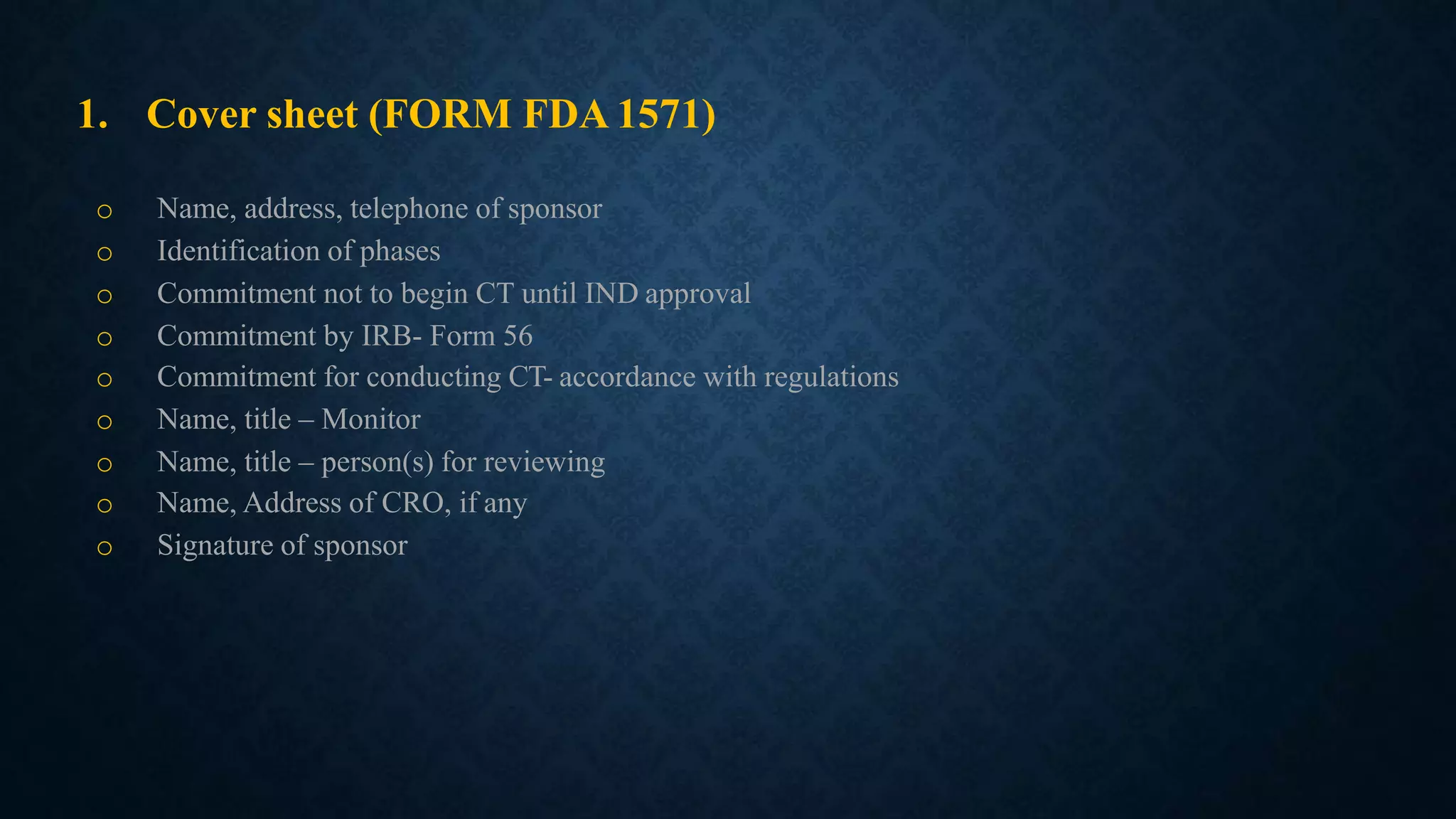 INVESTIGATIONAL NEW DRUG (IND) | PPTX