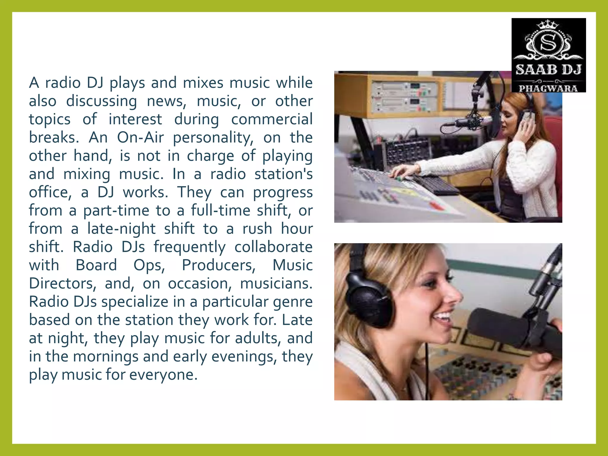 What are the Various Job Roles of DJs? | PPTX