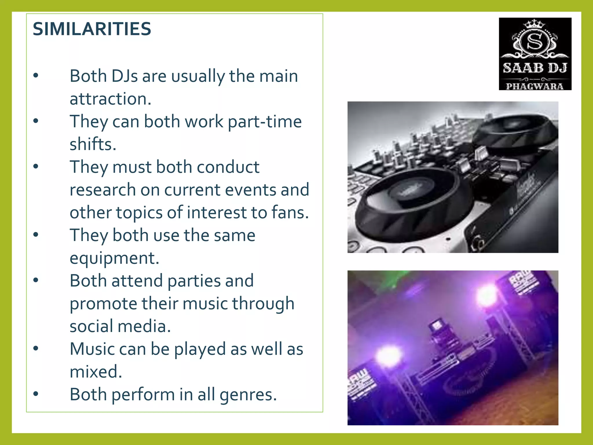 What are the Various Job Roles of DJs? | PPTX