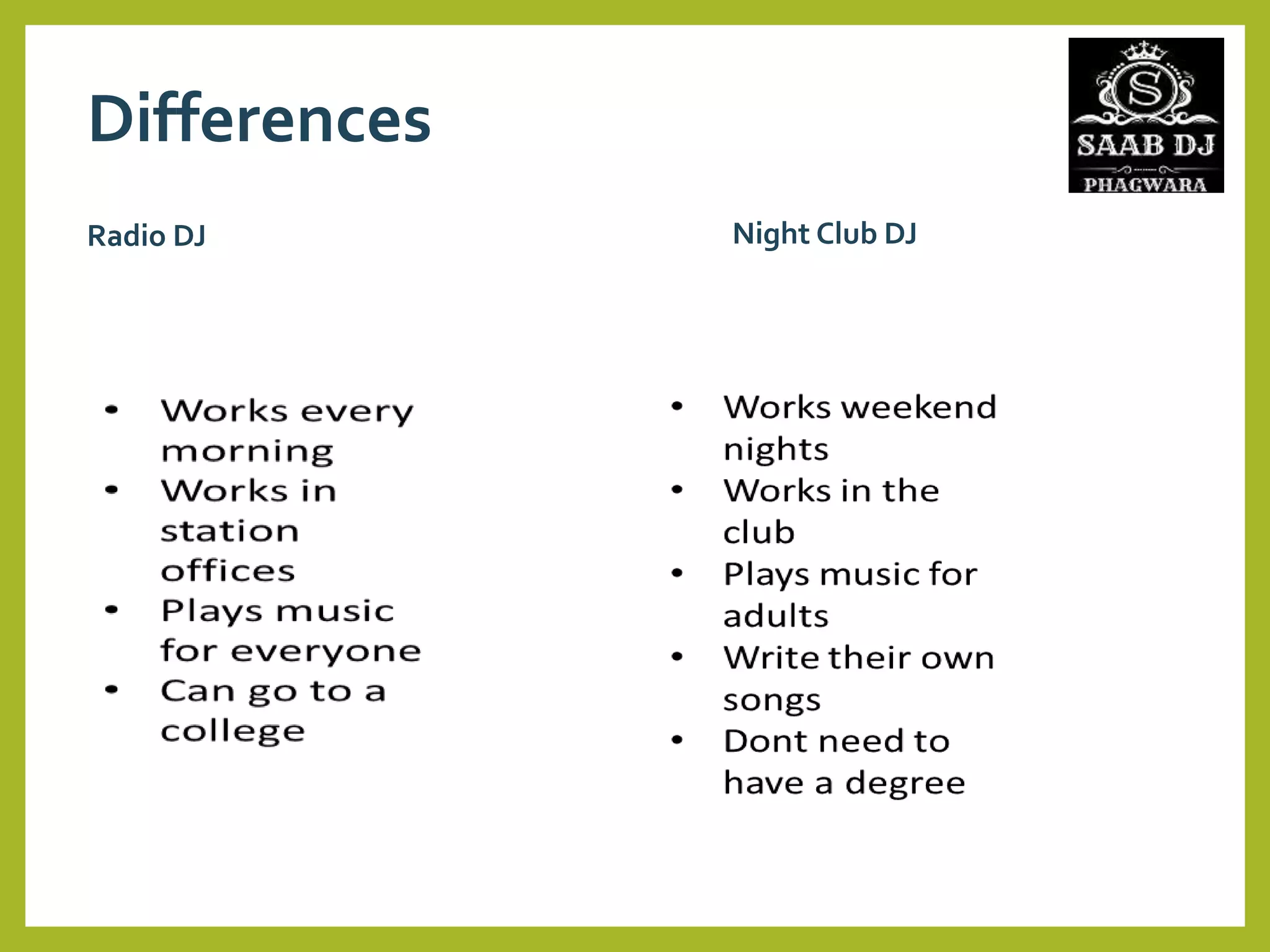 What are the Various Job Roles of DJs? | PPTX