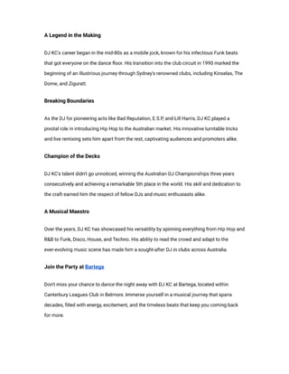 DJ KC: A Journey Through the Decades of Music live at Canterbury ...