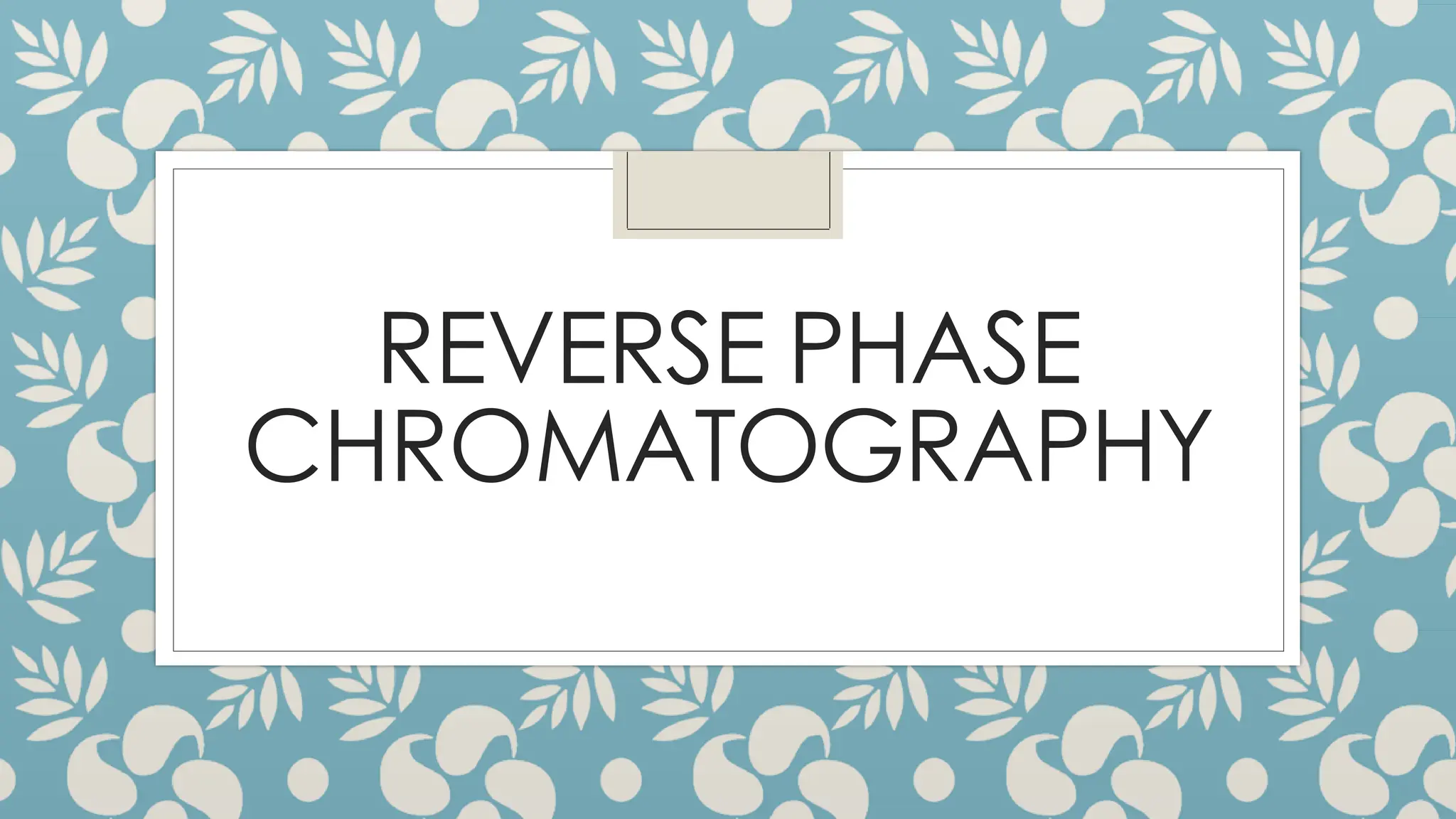 "Reverse Phase Chromatography Demystified: Theory, Techniques, and ...