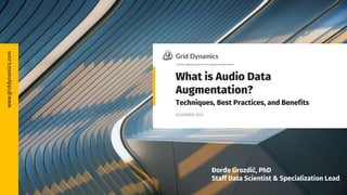 [DSC Europe 22] What is Audio Data Augmentation? Techniques, Best Practices, and Benefits ...