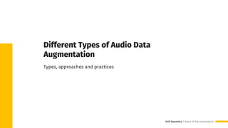 [DSC Europe 22] What is Audio Data Augmentation? Techniques, Best ...