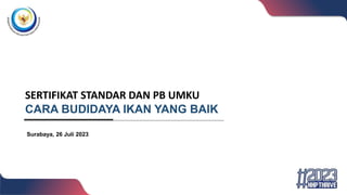 Sertifikat Standar CBIB dan PB UMKU CBIB | PPTX
