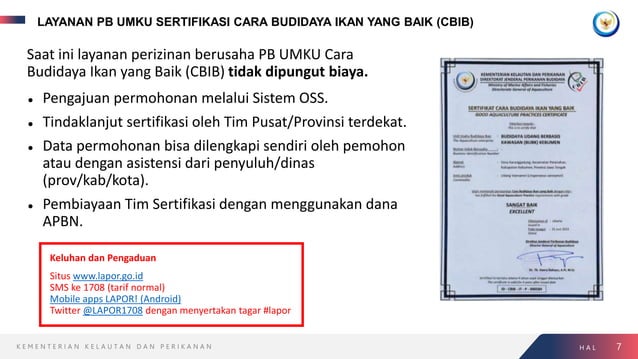 Sertifikat Standar CBIB dan PB UMKU CBIB | PPTX
