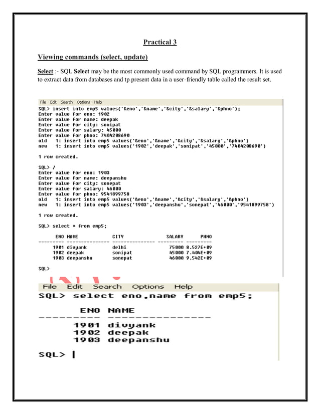 SQL Commands | PDF | Free Download