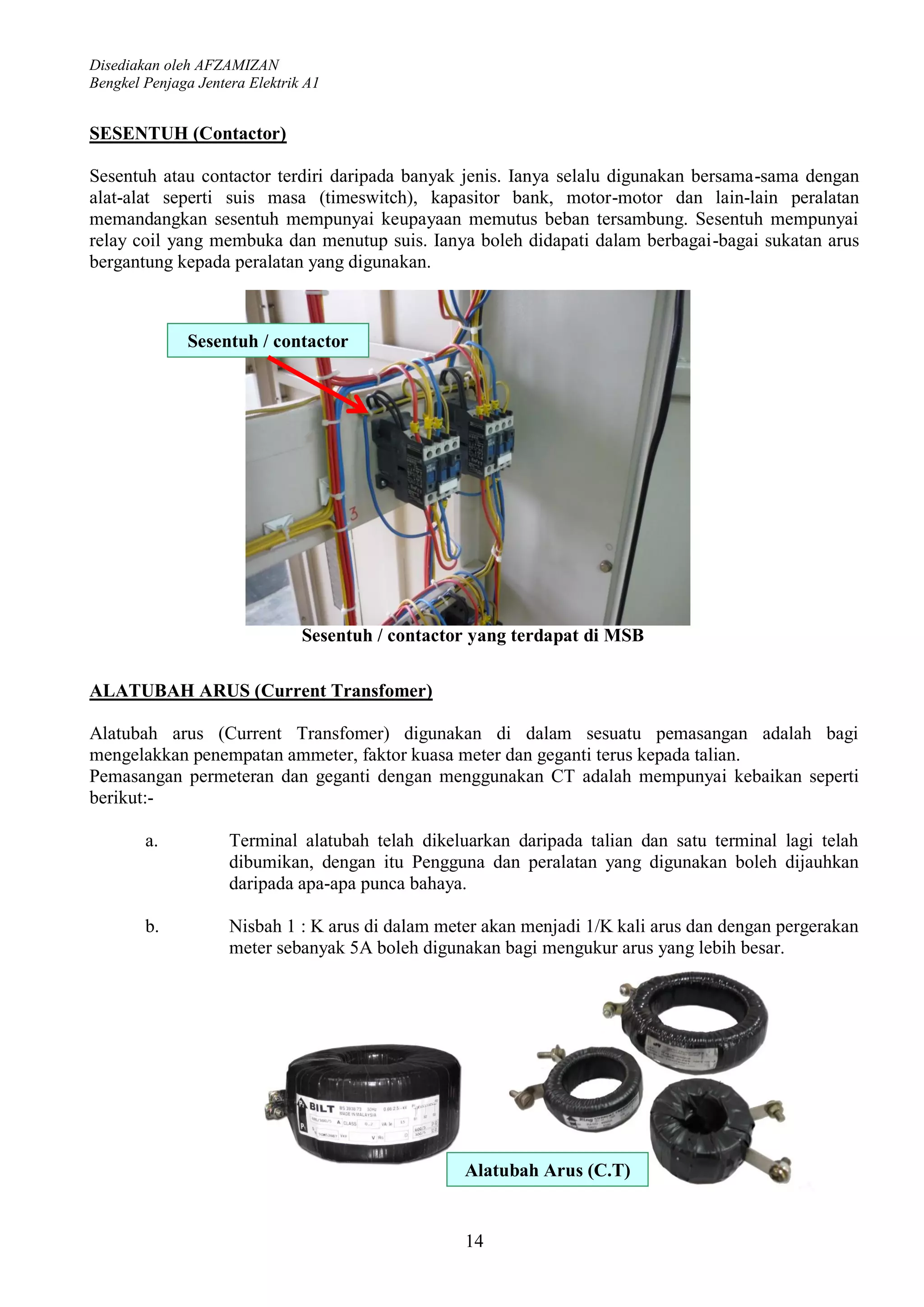 Buku papan suis utama | PDF