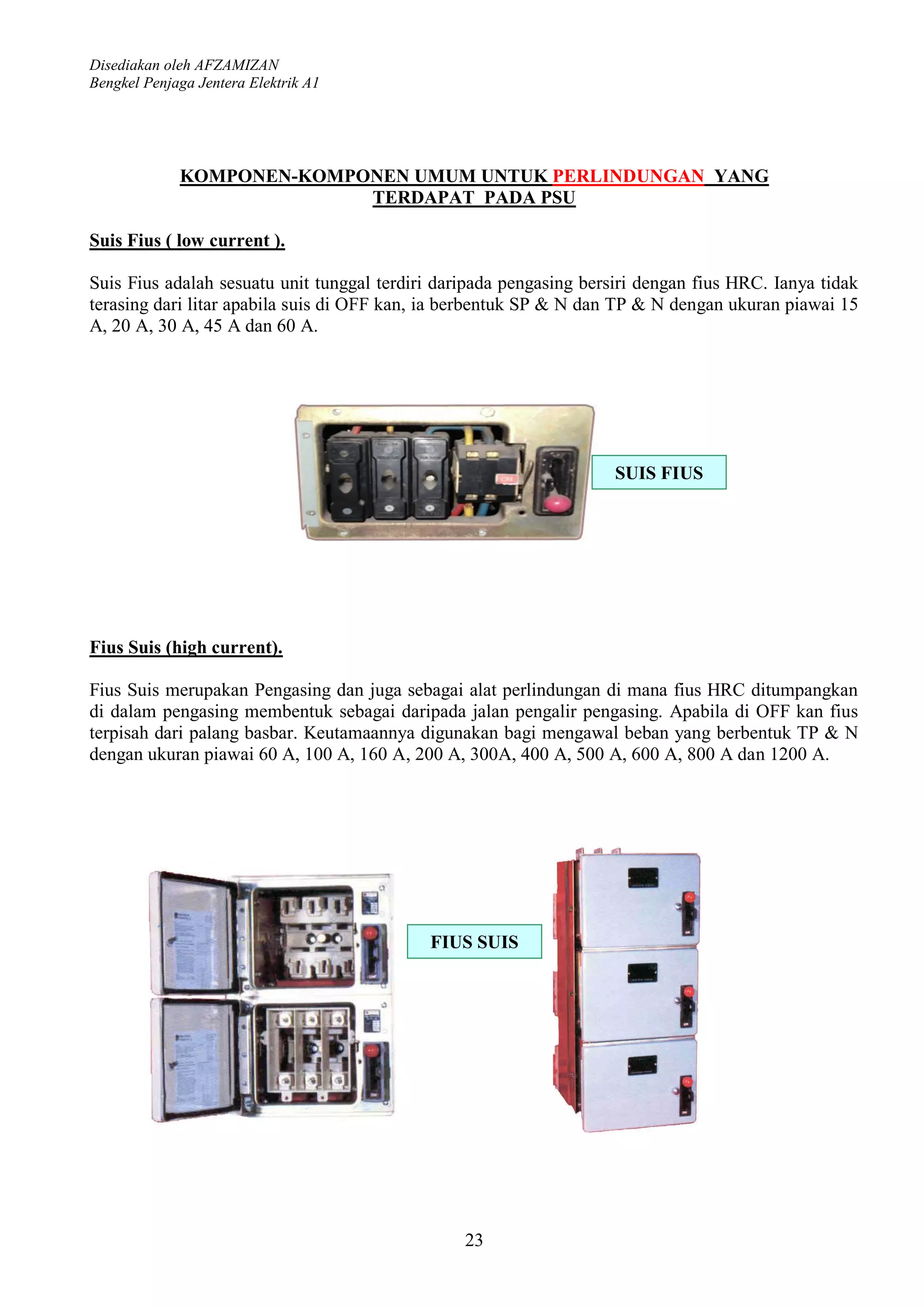 Buku papan suis utama | PDF