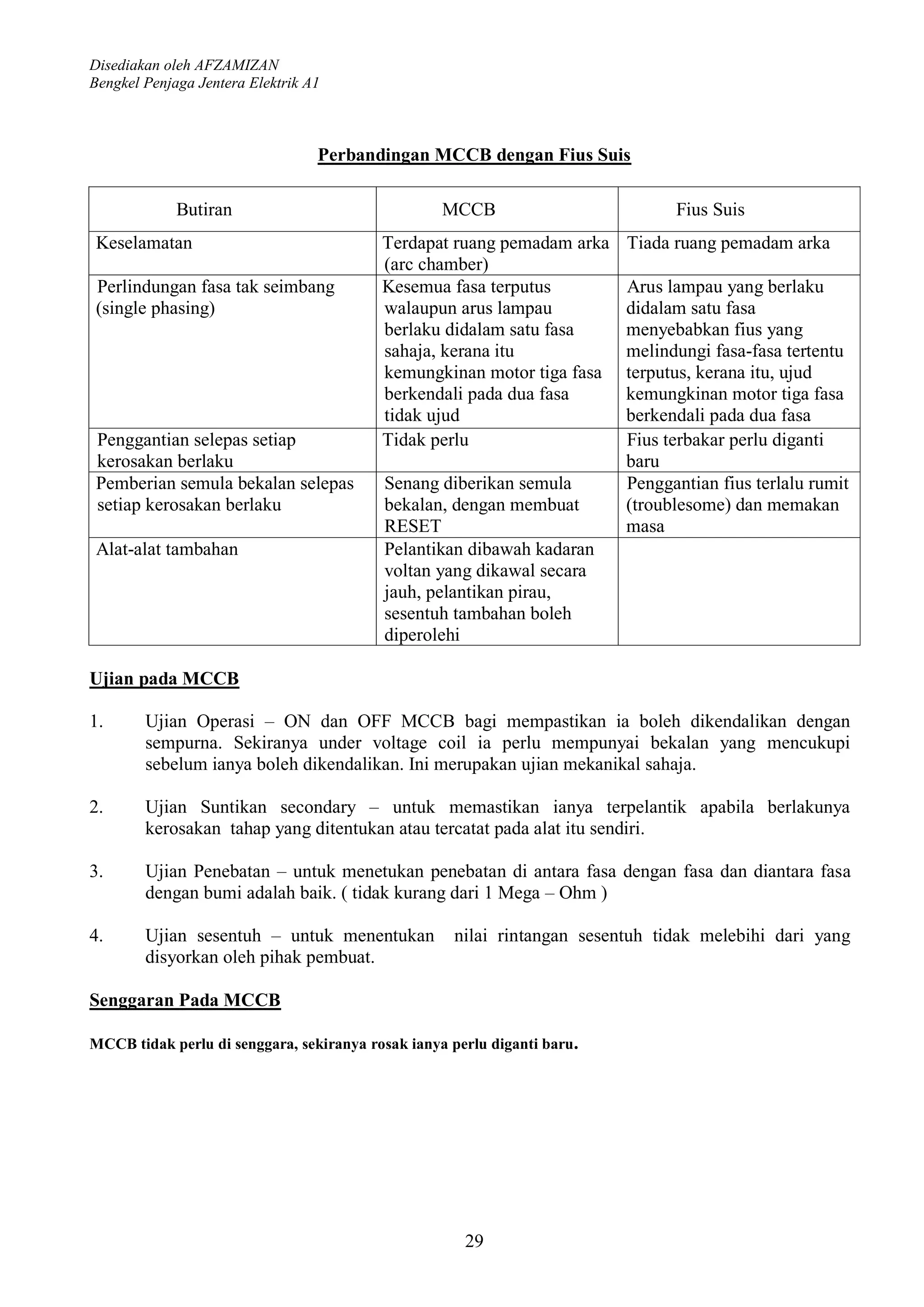 Buku papan suis utama | PDF