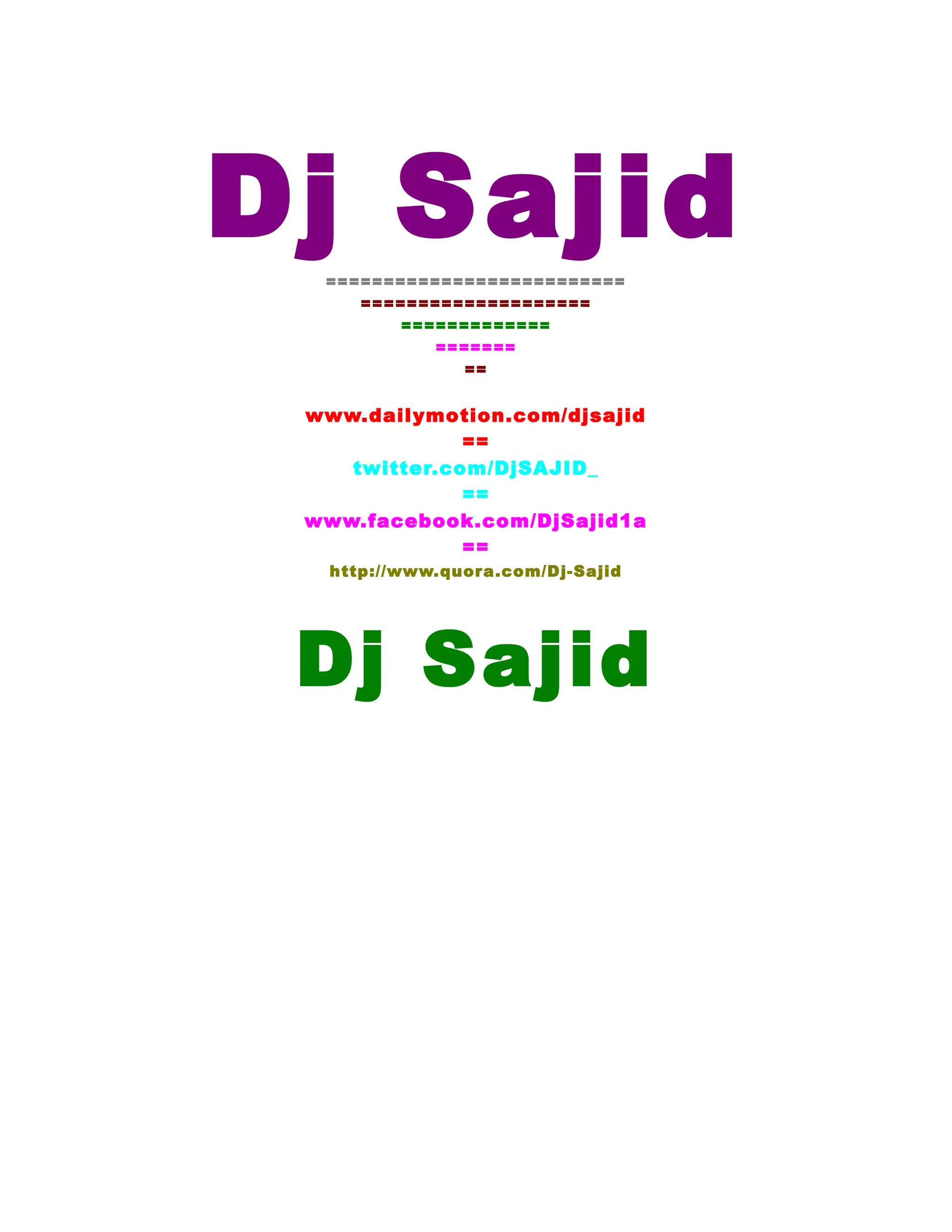 Dj sajid | PDF