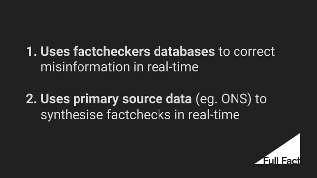 Full Fact and automated factchecking | PPT