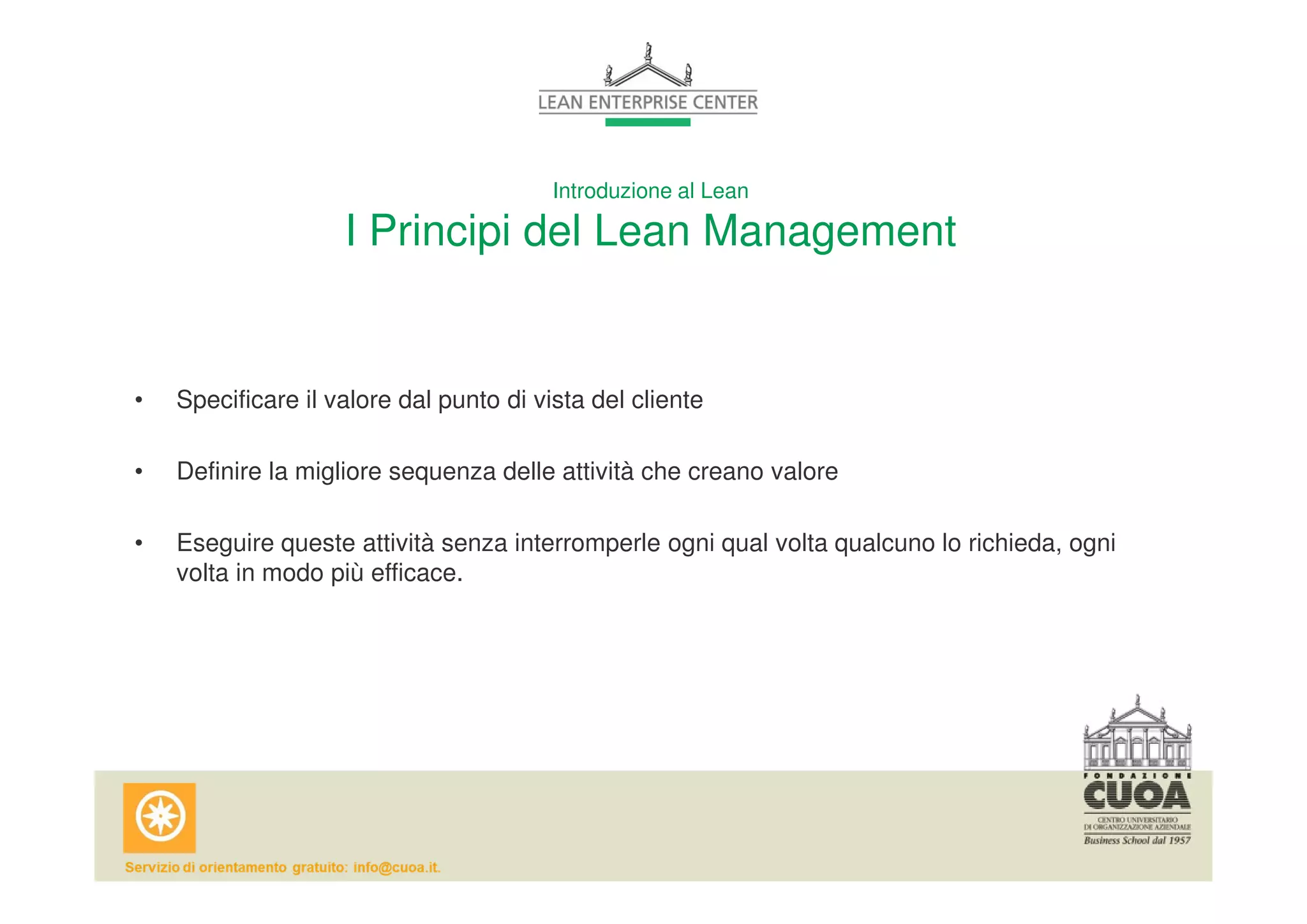Lean Management - ottobre 2014 | PPT