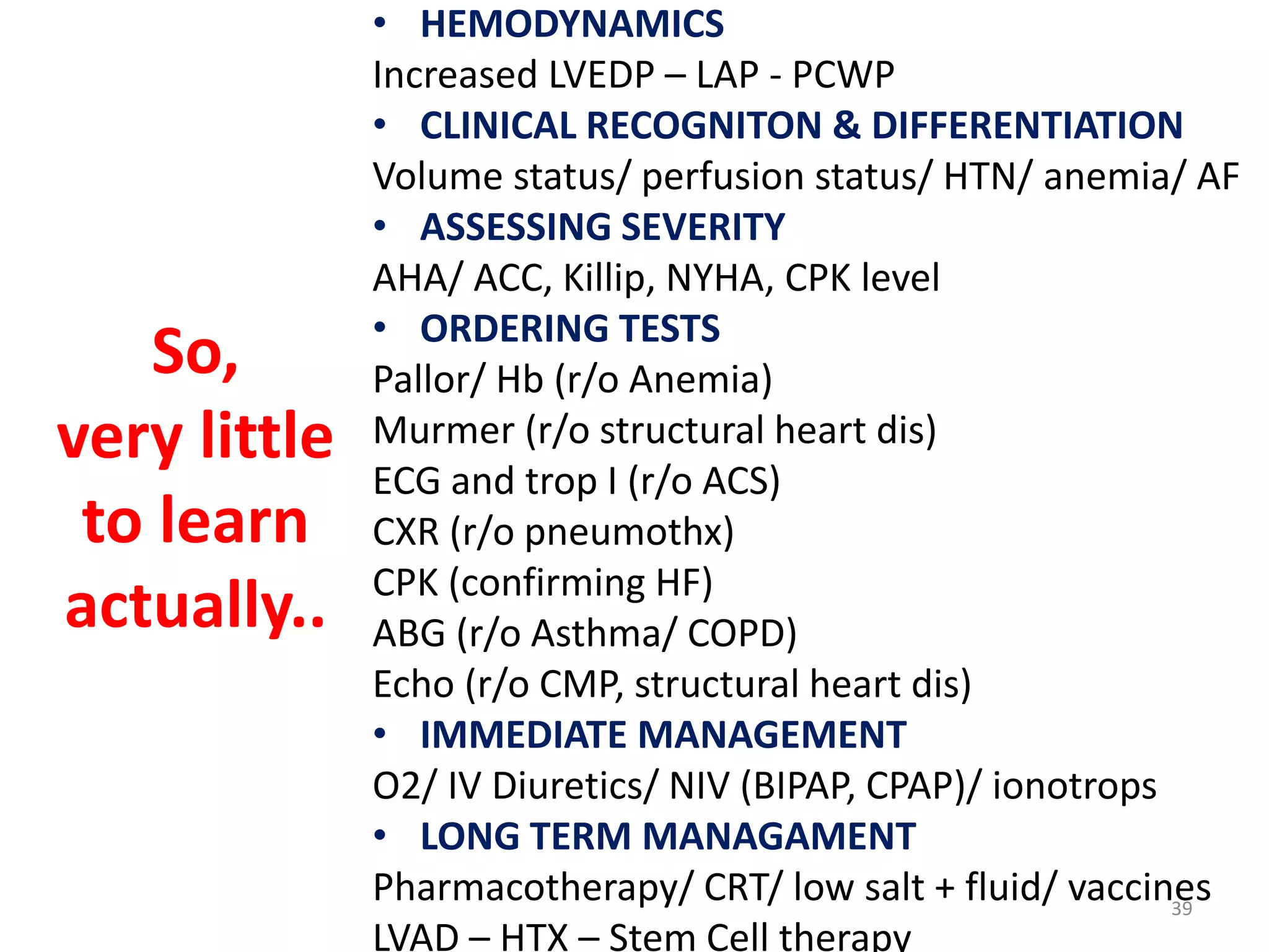 HEART FAILURE MANAGEMENT | PPTX