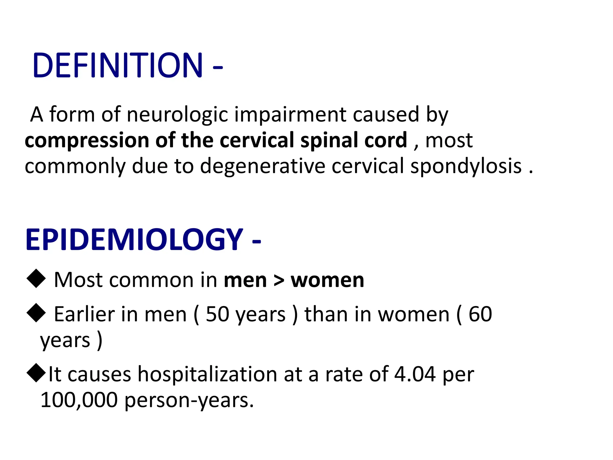 CERVICAL MYELOPATHY | PPTX