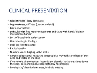 CERVICAL MYELOPATHY | PPTX