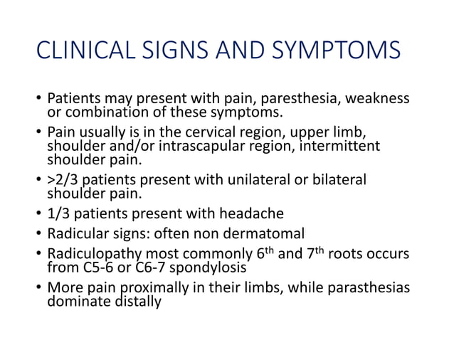 CERVICAL MYELOPATHY | PPTX
