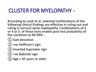 CERVICAL MYELOPATHY | PPTX