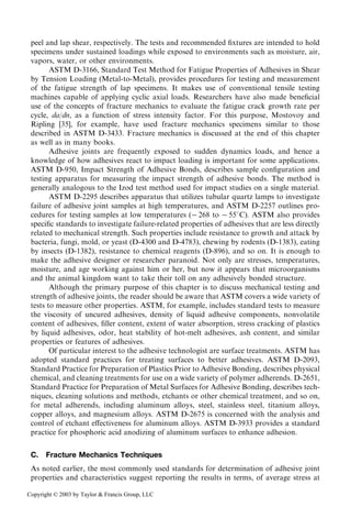 Testing of Adhesives | PDF