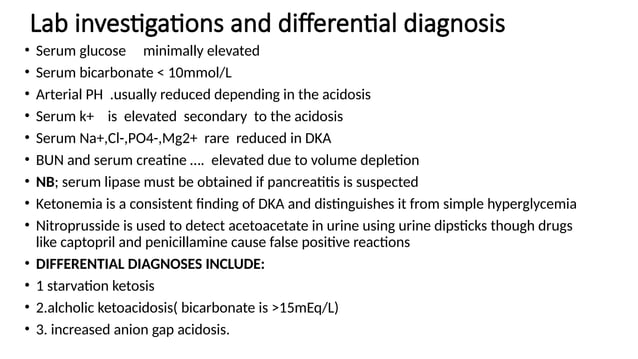Diabetic Ketoacidosis (DKA) Power Point.pptx | Endocrine and Metabolic ...