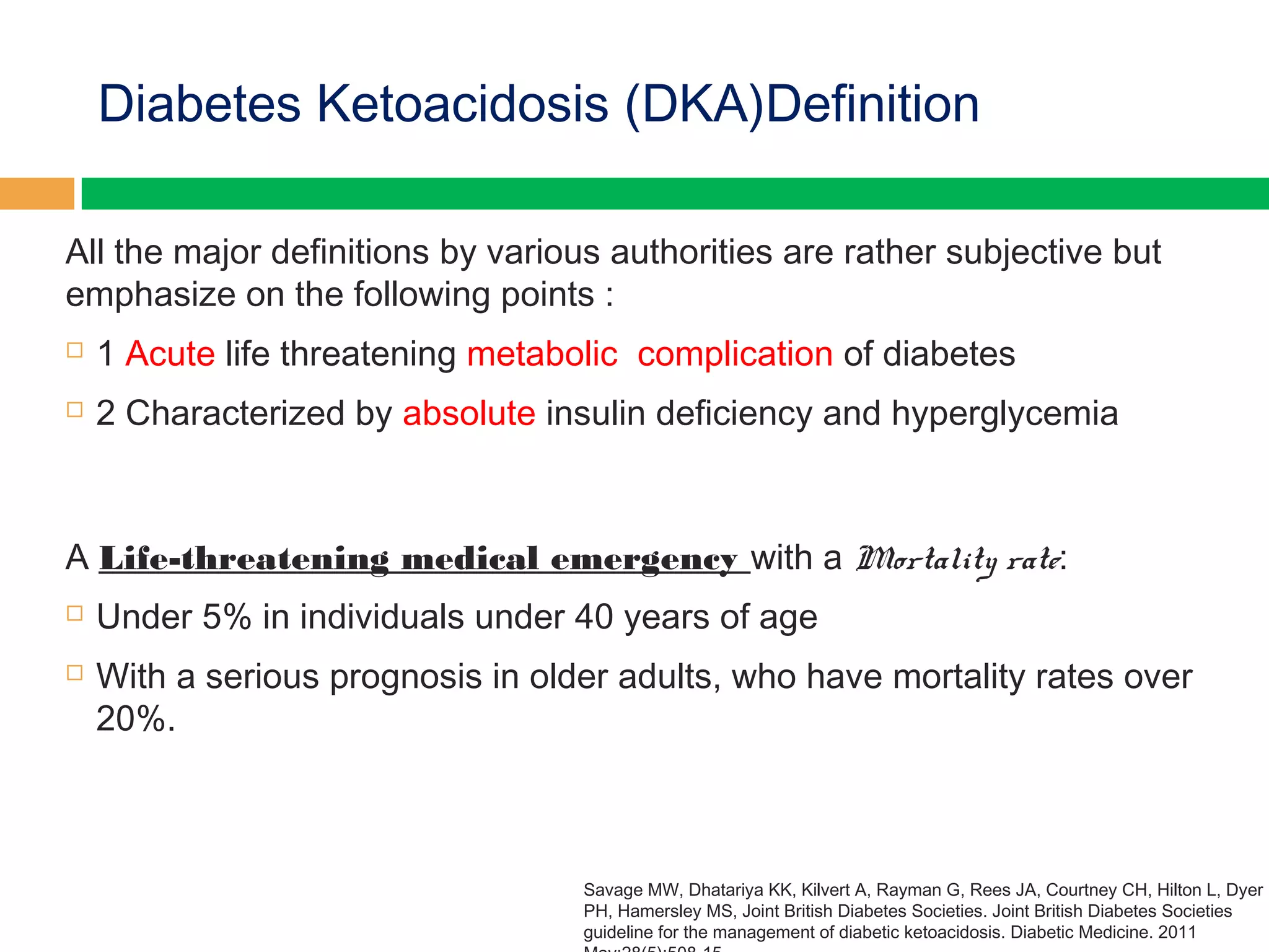 DIABETIC KETOACIDOSIS GUIDELINES | PPT