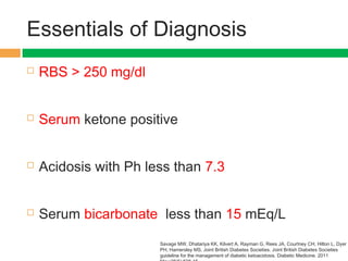 DIABETIC KETOACIDOSIS GUIDELINES | PPT