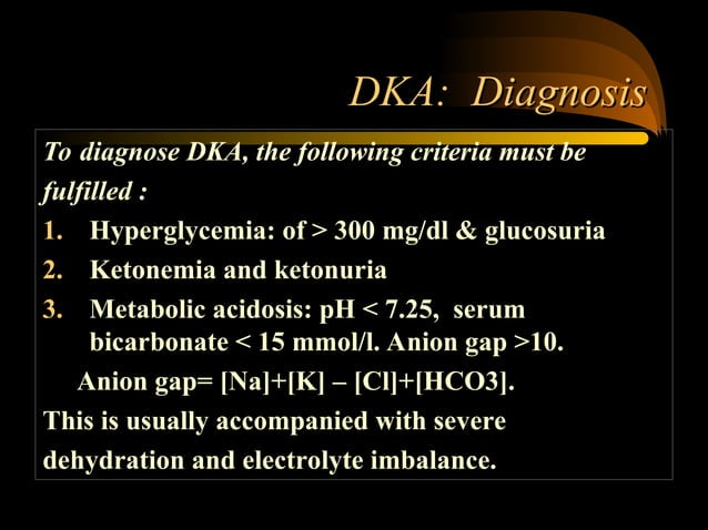 Diabetic ketoacidosis in paediatric popn | PPT