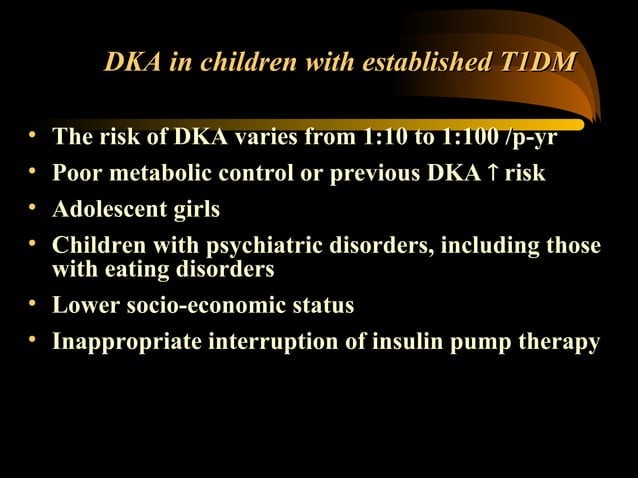 Diabetic ketoacidosis in paediatric popn | PPT