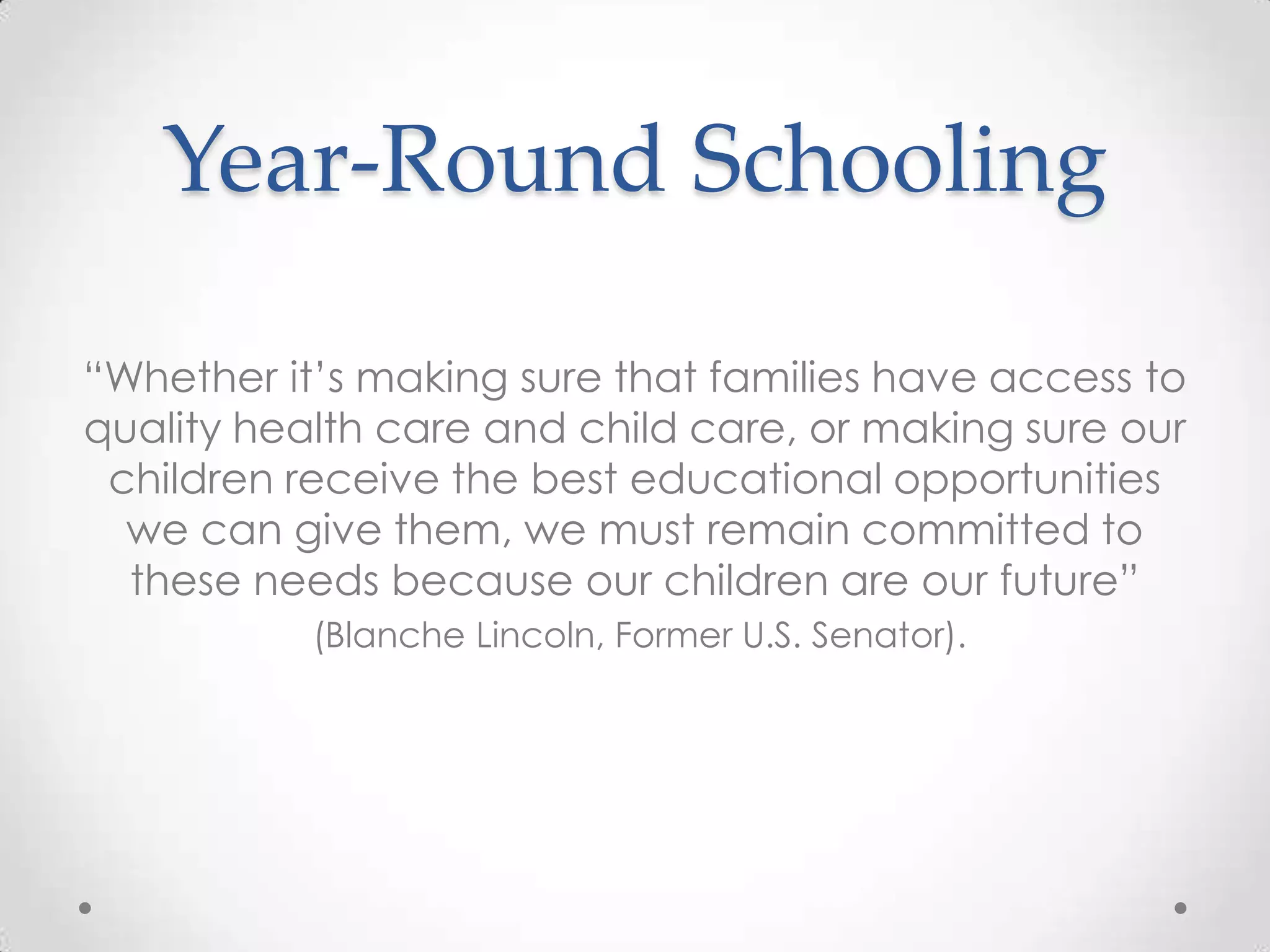 Dkaiser1 year round schooling presentation | PPT