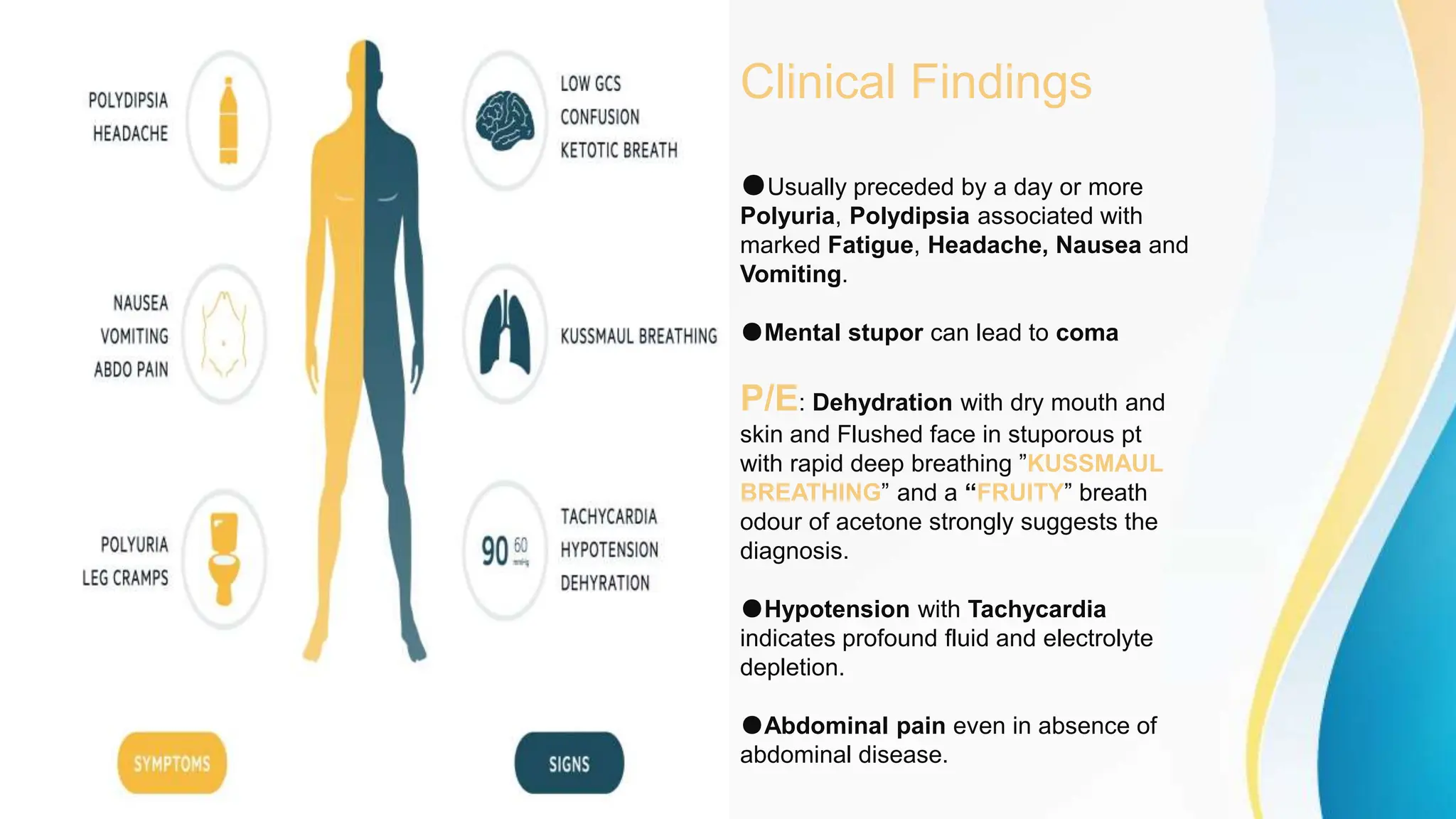 DKA clinical presentation of diabetic keto acidosis | PPT