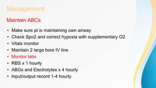 DKA clinical presentation of diabetic keto acidosis | PPT