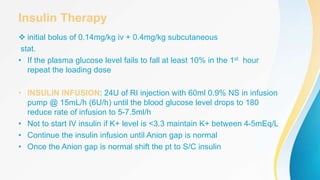 DKA clinical presentation of diabetic keto acidosis | PPTX