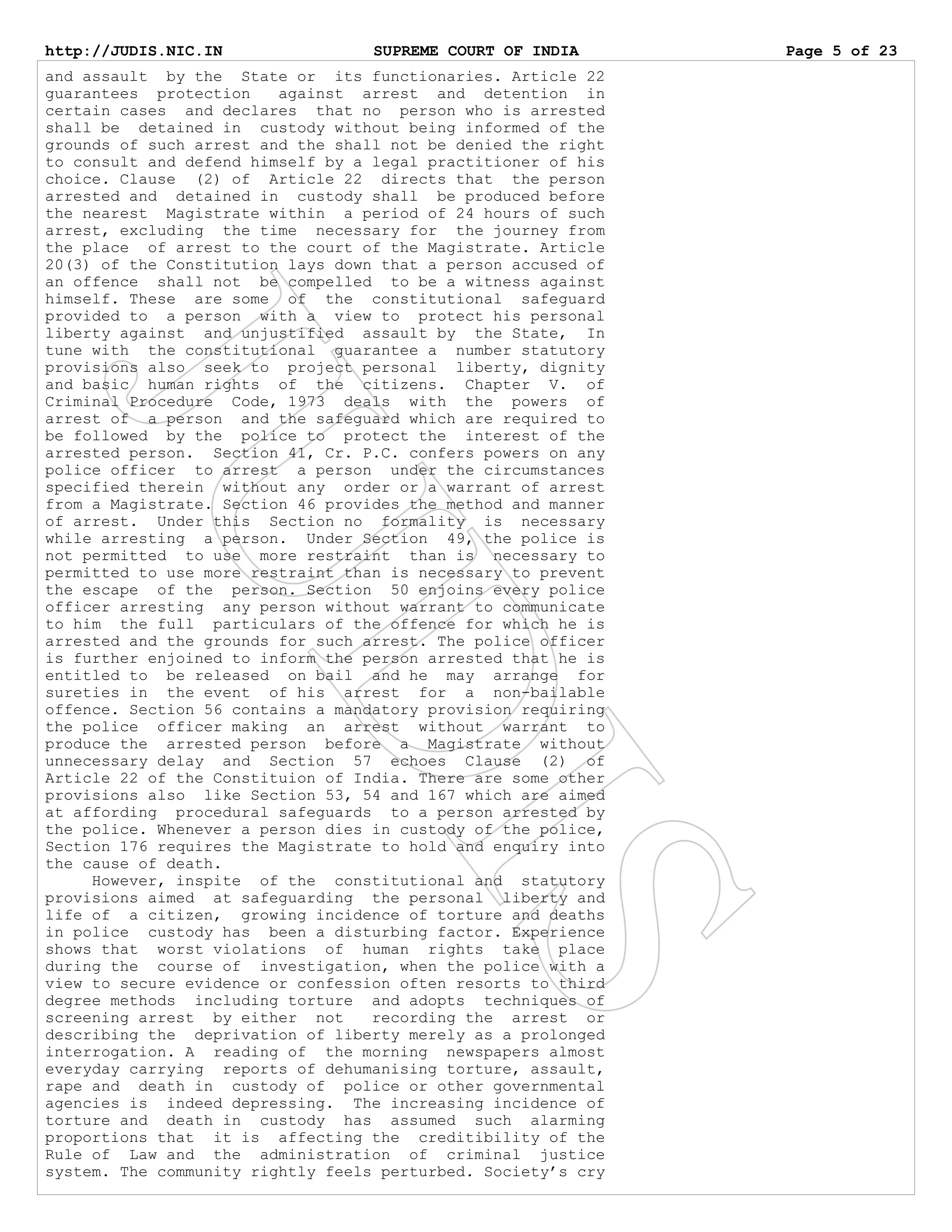 Dk basu main judgment 18121996 | PDF