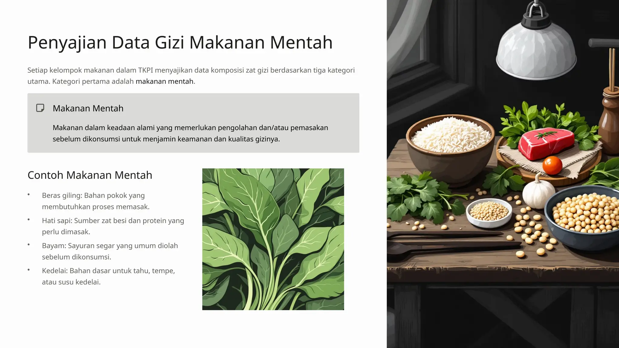 Dasar Ilmu Gizi Materi DKBM (Daftar Komposisi Bahan Makanan) | PPTX