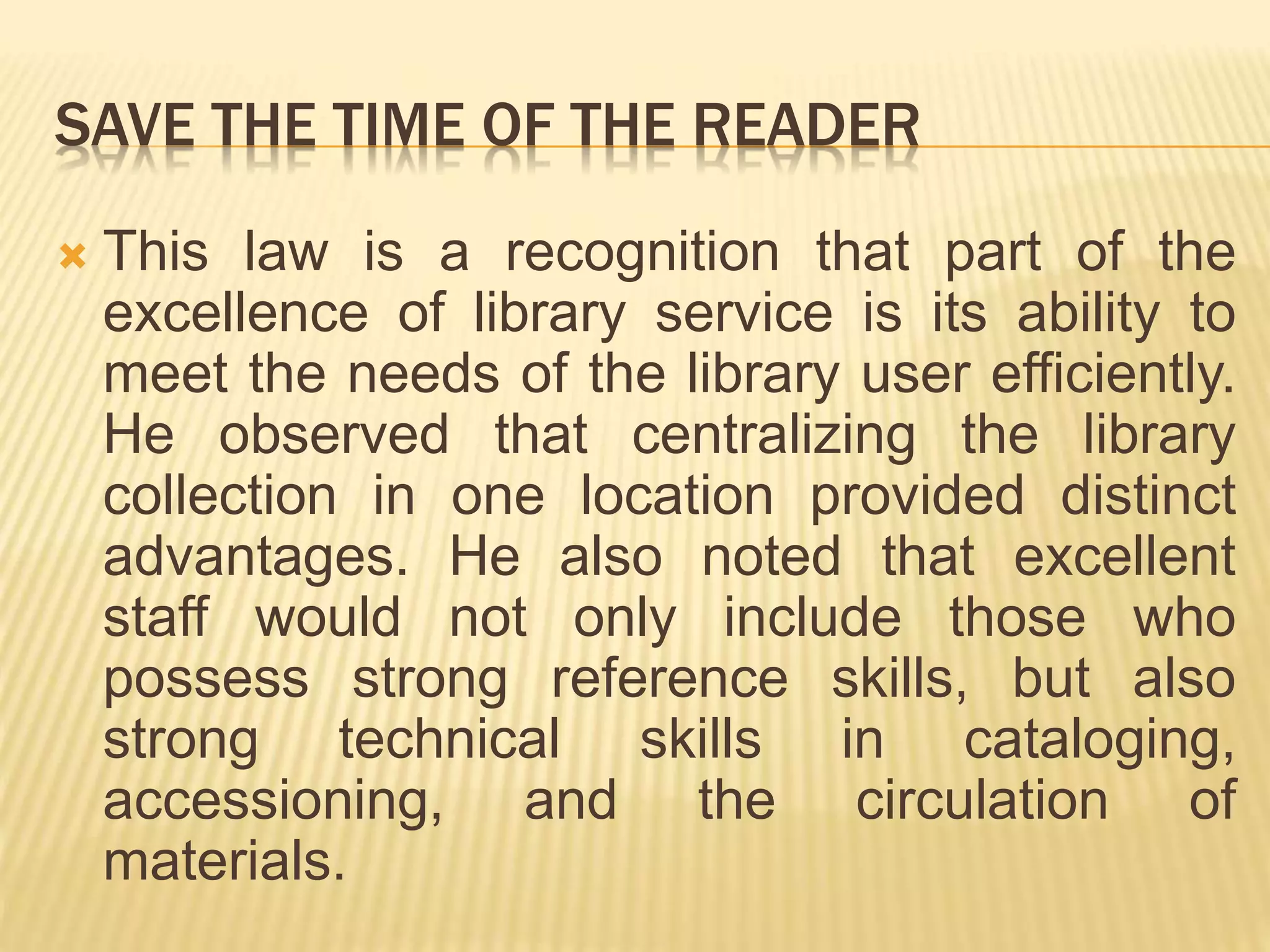 Five Laws of Library Science | PPTX