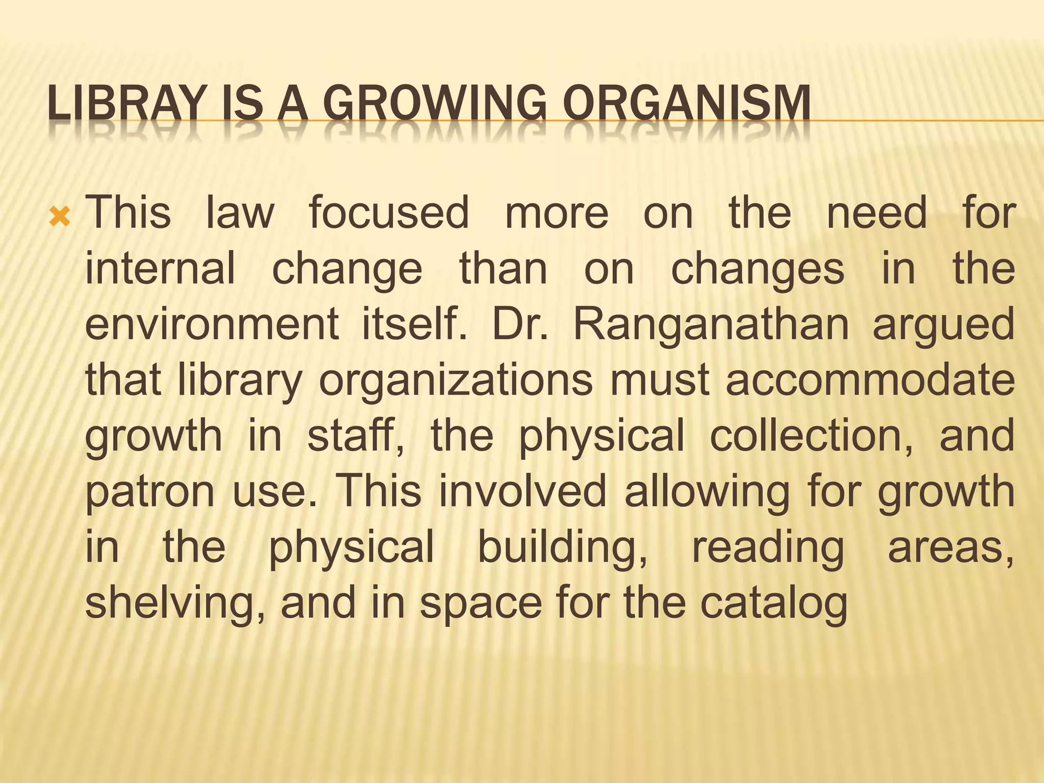 Five Laws of Library Science | PPTX