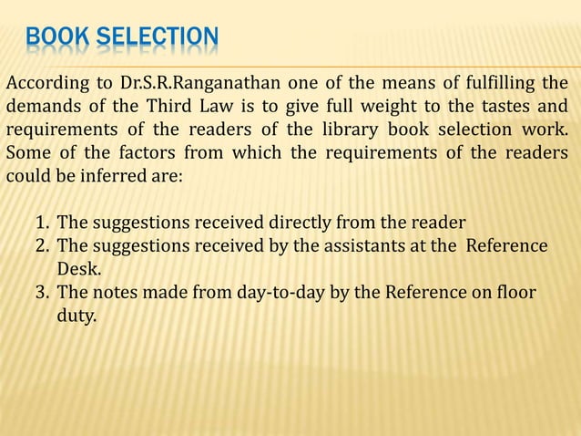 Five Laws of Library Science | PPTX