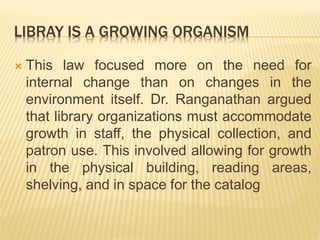 Five Laws of Library Science | PPTX