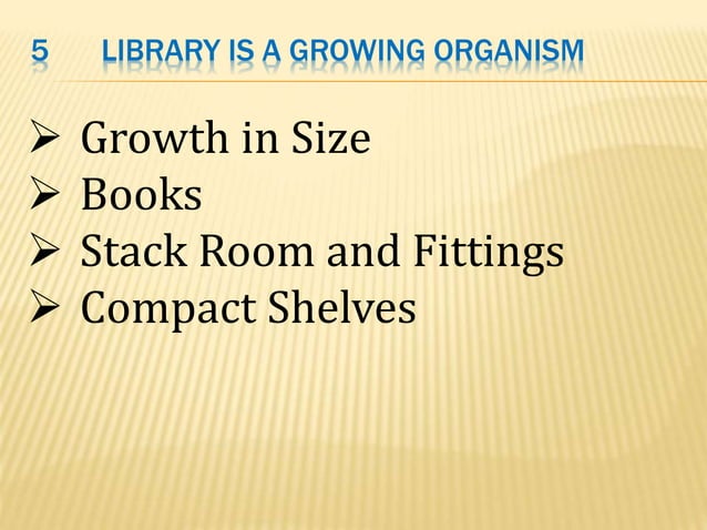 Five Laws of Library Science | PPTX