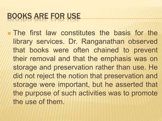 Five Laws of Library Science | PPTX