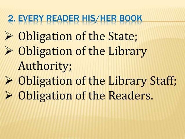 Five Laws of Library Science | PPTX