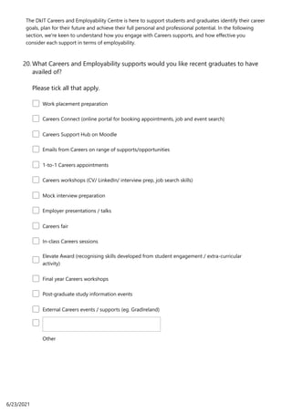 Embedding Employability Survey - Employers | PDF