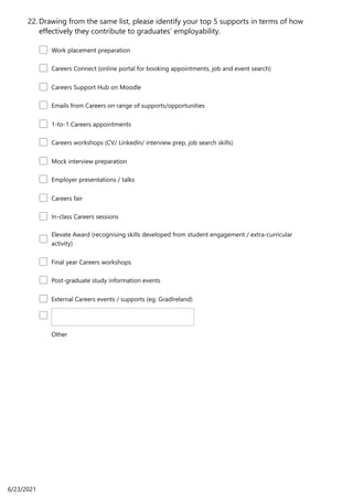 Embedding Employability Survey - Students | PDF