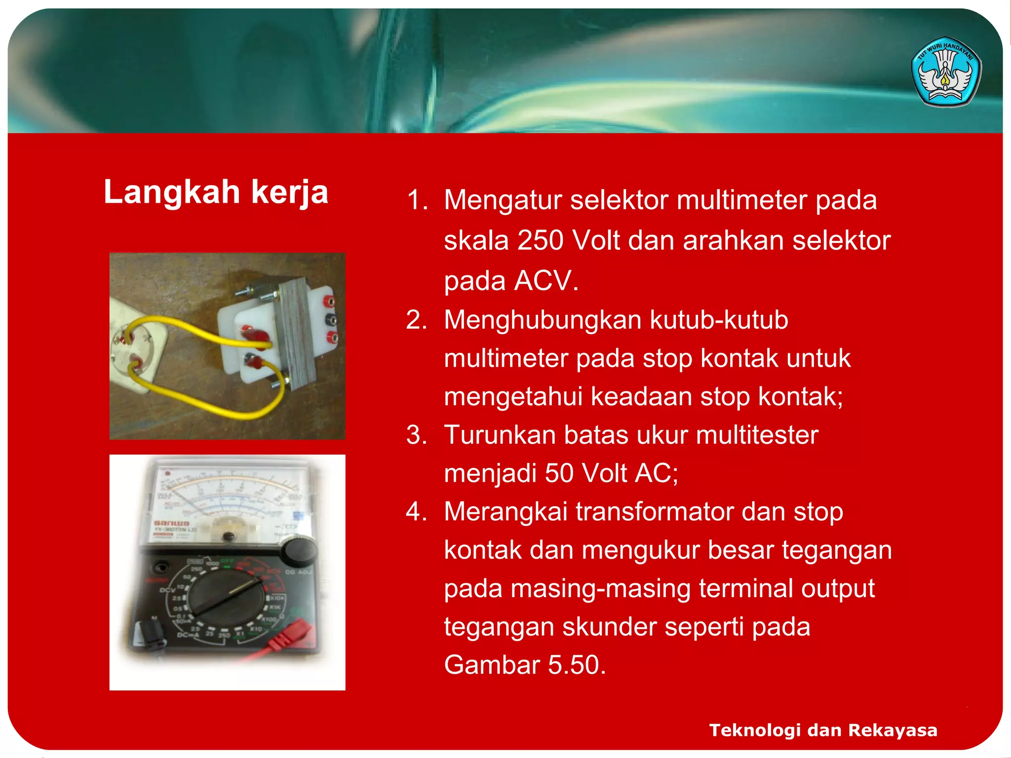 pekerjaan mekanik dasar listrik | PPT