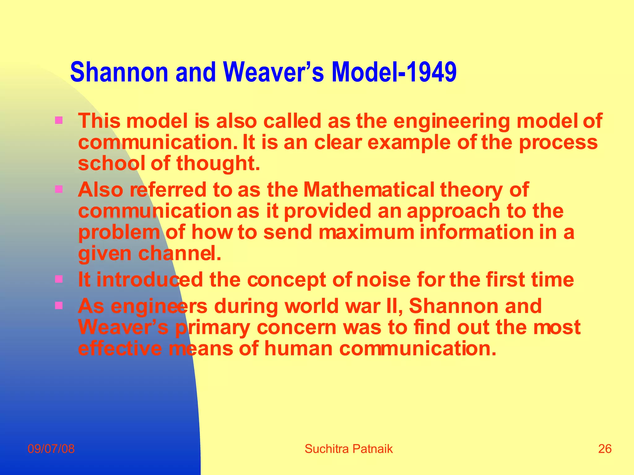 Communication Concepts, Theories And Models1 | PPT